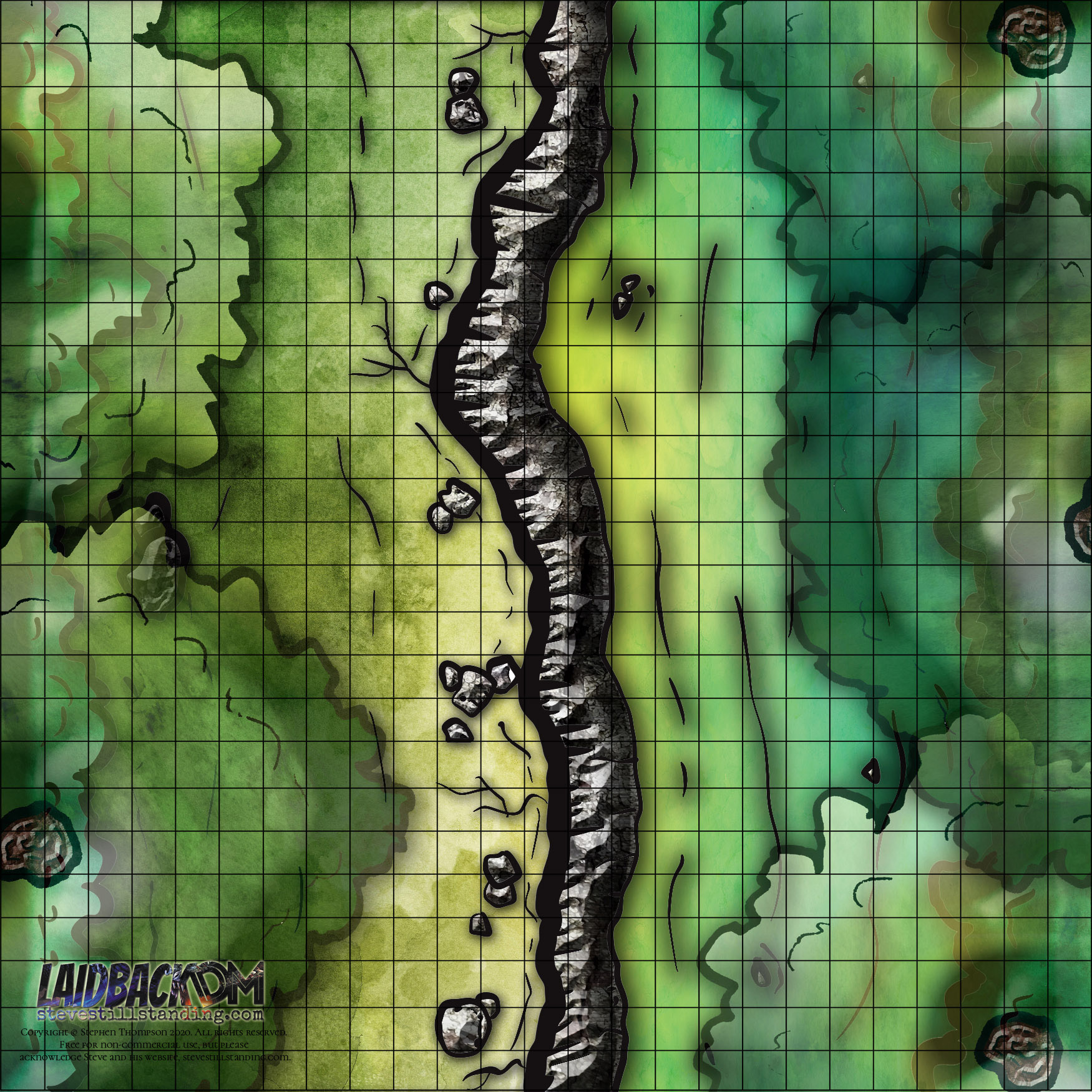 Free Map – Forest Cliff – Laidback DM: SteveStillStanding.com