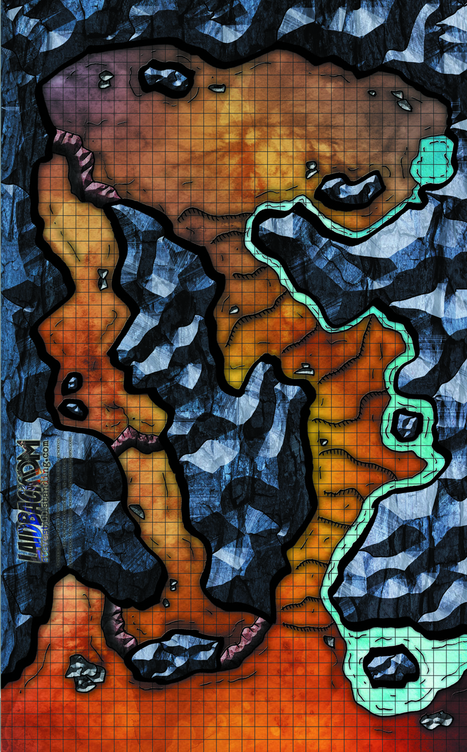 Free Fantasy Map – Dragon Cave – Laidback DM: SteveStillStanding.com