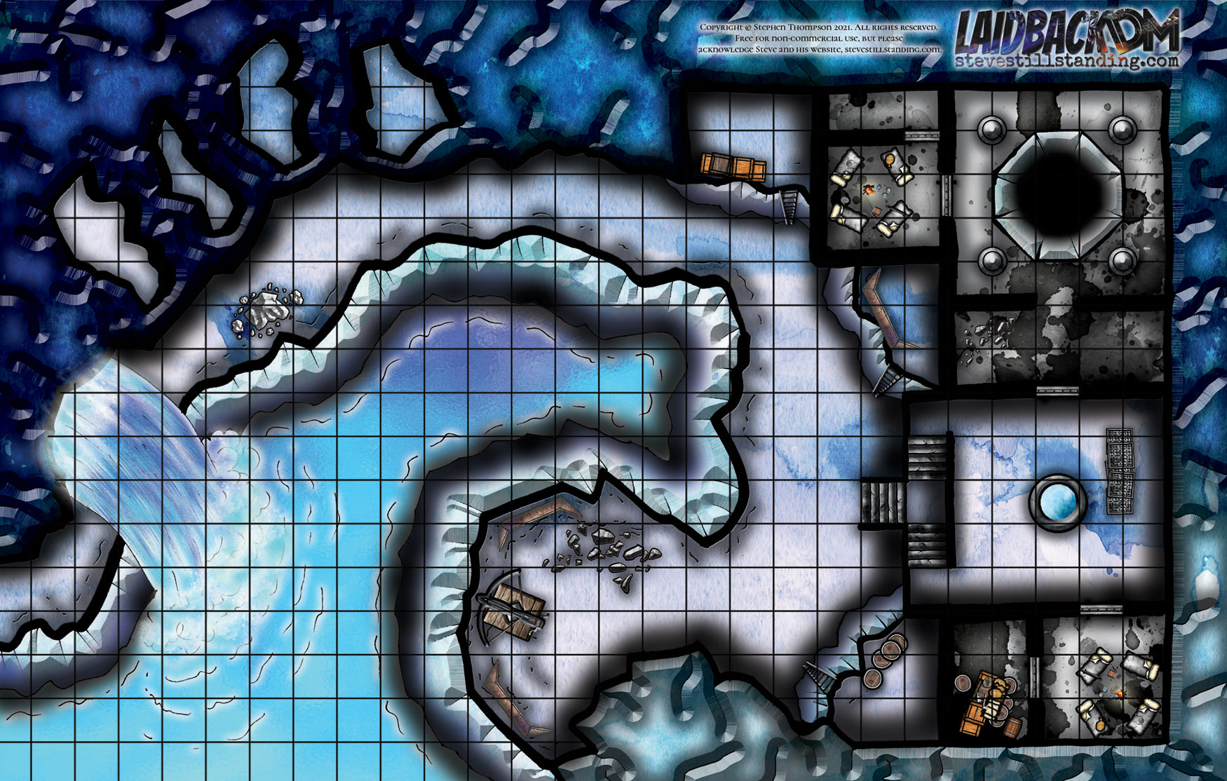 Free Map: Cold Cult Lair – Laidback DM: SteveStillStanding.com