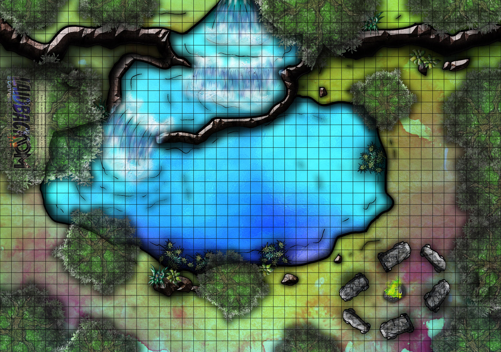 Free Map: Waterfall Grove – Laidback DM: SteveStillStanding.com