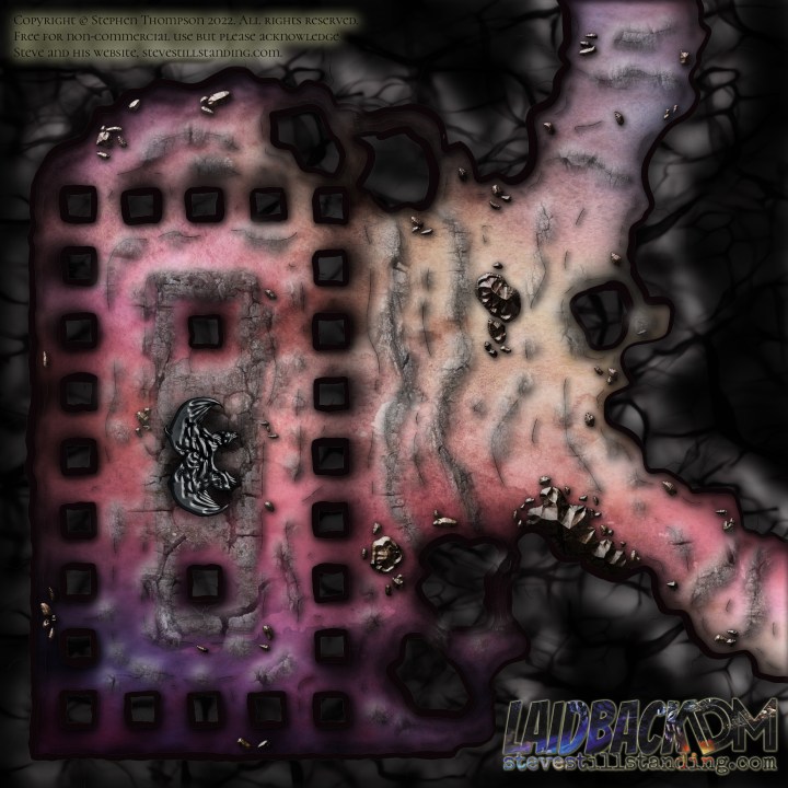 Free Map: Underdark Side-Temple – Laidback DM: SteveStillStanding.com