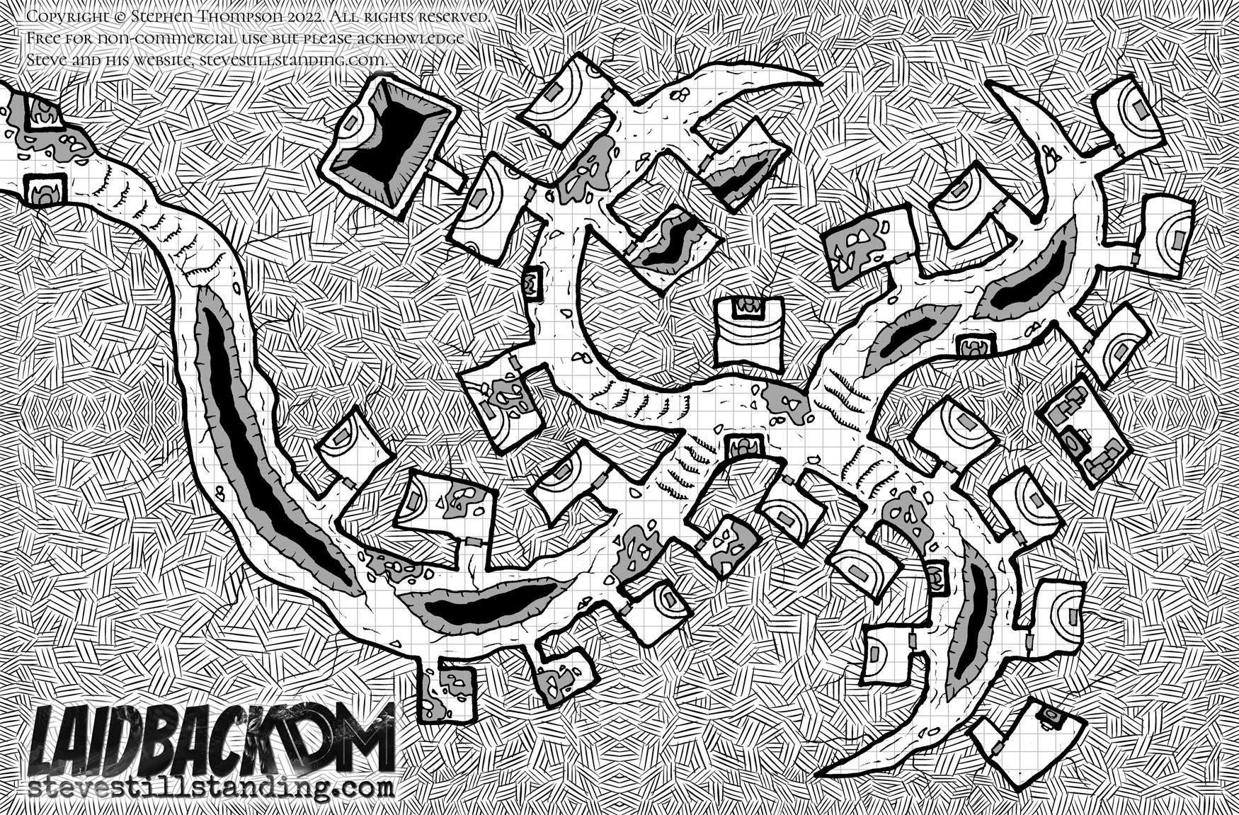 Free OSR Map: Serpent Tombs – Laidback DM: SteveStillStanding.com